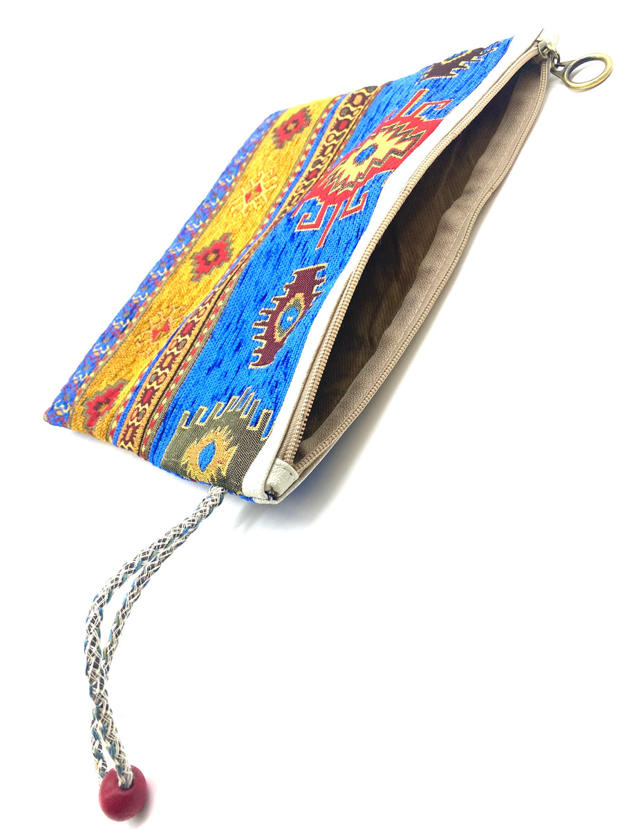 Turkish Kilim Zipper Pouch U-1890 – LuckyEyeUSA